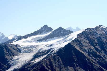 Mountain tops, Tracking to Prielbrusye, the Caucasus, Russia - Stock ...