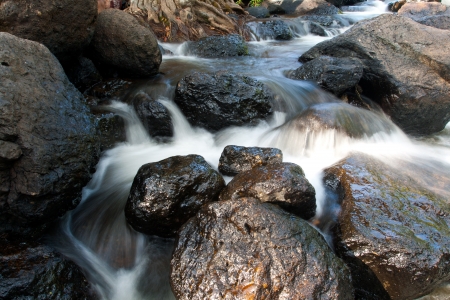 Water of water fall on rock - Stock Image - Everypixel